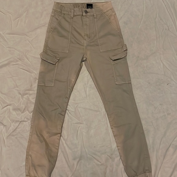 VIP | Pants & Jumpsuits | Excellent Condition Khaki Stretch Part Acid ...